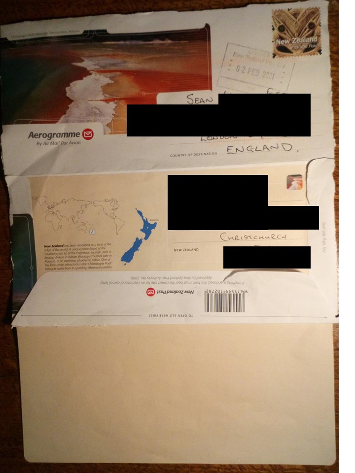 More about aerogrammes, and an example – The Compartments